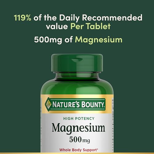 Nature's Bounty Magnesium, Bone and Muscle Health, Whole Body Support ...
