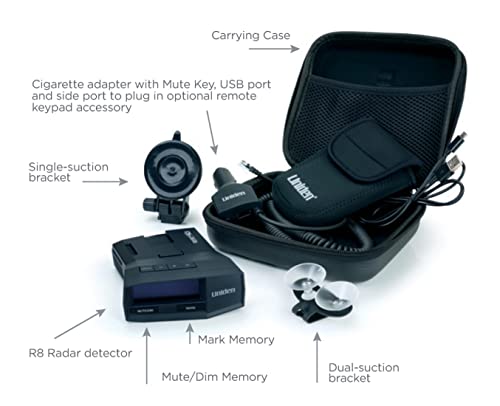 UNIDEN R8 Extreme Long-Range Radar/Laser Detector, Dual-Antennas Front ...