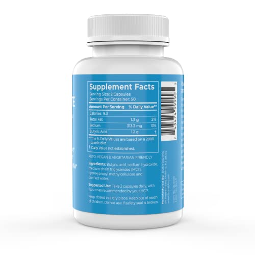 BodyBio Gut Health Supplement 100 Caps - Butyrate + Sodium | The ...