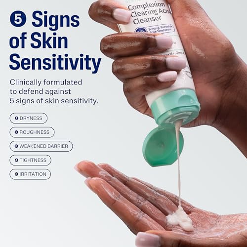 Cetaphil Gentle Clear Complexion-Clearing BPO Acne Cleanser with 2.6% ...