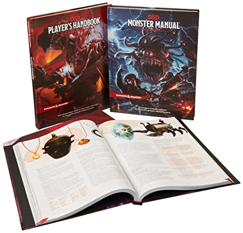 Dungeons & Dragons Core Rulebooks Gift Set (Special Foil Covers Edition with Slipcase, Player's ...
