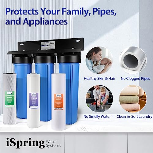 iSpring Anti-Scale Whole House Water Filter System w/Sediment ...