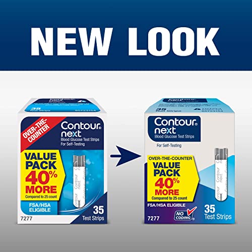 CONTOUR NEXT Blood Glucose Test Strips for Diabetes, 35 Count Best ...