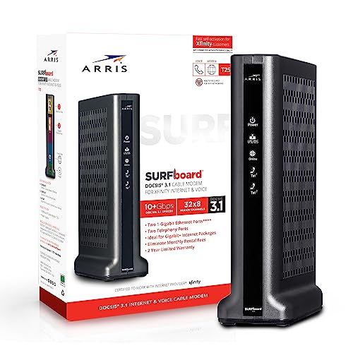 ARRIS (T25) - Cable Modem - Fast DOCSIS 3.1 Gigabit Cable Modem ...