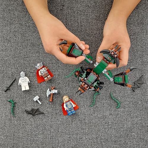 LEGO Marvel Attack on New Asgard, Thor Buildable Toy 76207 with Hammer ...