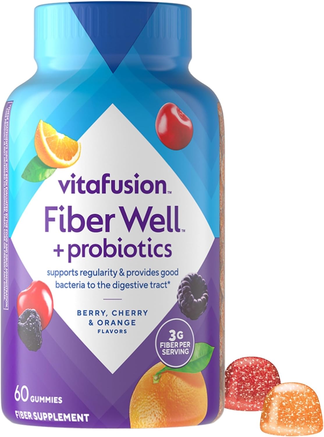 Brandclub - Vitafusion Fiber Well + Probiotics Gummies for Adults – 3g ...