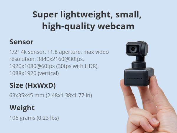 Mua LOVENSE Webcam, Ultra HD 4K AI Webcam for PC Live Streaming with AI Auto Tracking, Hand ...