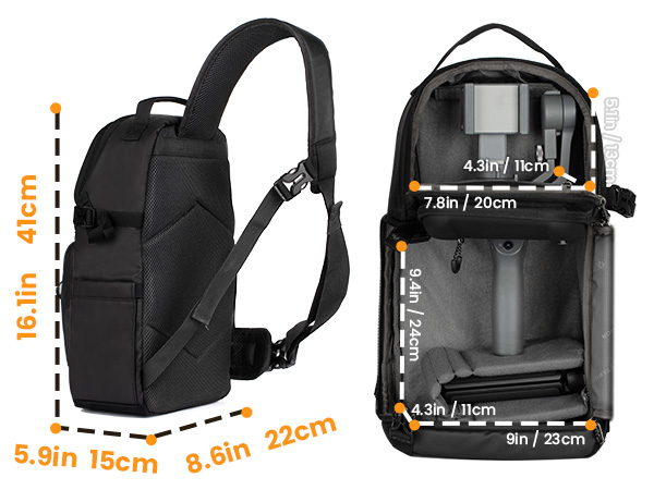 Mua Camera Sling Bag, Waterproof Camera Travel Bag Photography Backpack Camera Shoulder Bag with ...